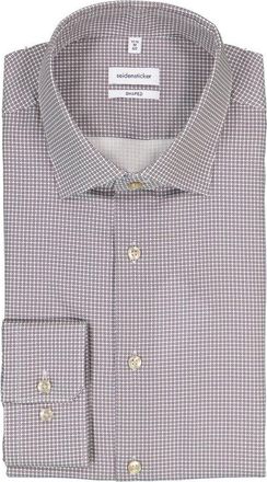 Seidensticker Seidensticker Herren Hemd braun gemustert