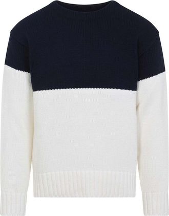 Ralph Lauren Pull Col Rond - Bleu Fonc&eacute;