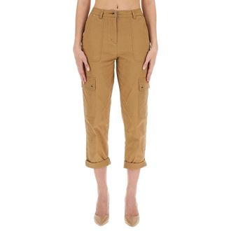 Michael Kors Stretch Cotton Cargohose - - Trousers - Damen - Beige - 2XS