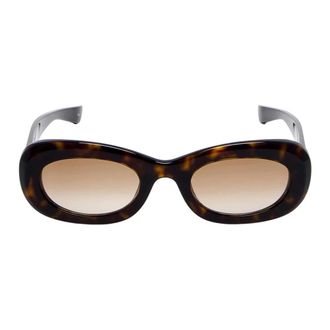 Alexander McQueen Logo Oval Sonnenbrille - - Accessories - Damen - Braun - ONE SIZE