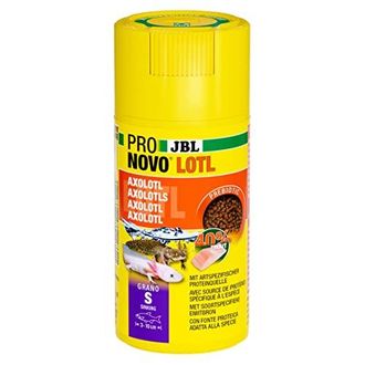 JBL PRONOVO LOTL GRANO, Hauptfutter f&uuml;r Axolotl von 3-10 cm, Klickdosierer, Fischfutter-Granulat, Gr&ouml;&szlig;e S, 100 ml