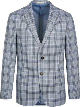 Pal Zileri Karierter Blazer - - Jackets - Herren - Blau - M