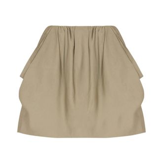 Balmain Cotton Poplin Ballonrock - - Skirts - Damen - Gr&uuml;n - S