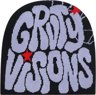 Generic Hip Hop Beanie - Bonnet streetwear | Bonnet tricot&eacute; | Chapeau en tricot de style urbain hip-hop | Chapeaux tricot&eacute;s pour homme avec alphabet | Bonnet 