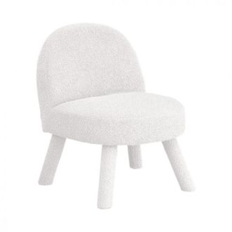 DRAWER Drawer - Fauteuil en tissu bouclette - Blanc - Abica