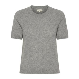Part Two Kaschmir Strickpullover Grau Melange - - Knitwear - Damen - Grau - M