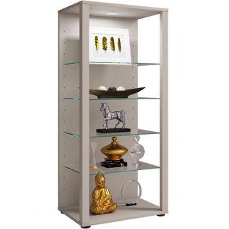 VCM Vitrine en verre en bois Glasol lll H. 115 x B. 52 x T. 35 cm