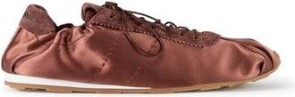 Miu Miu Baskets Lace Up en soie m&eacute;lang&eacute;e