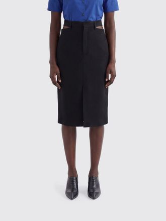 Jil Sander Midi-Bleistiftrock aus Woll-Mohair-Mischung mit Cut-Out