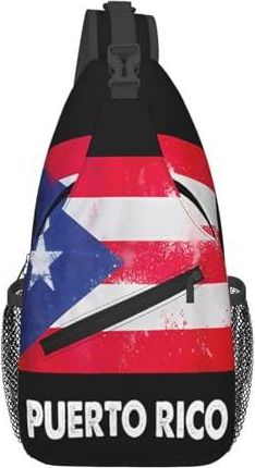 Generic Drapeau De Porto Rico Sac Banane L&eacute;ger Sacs &Agrave; Dos Multifonctionnel Sac &Agrave; Bandouli&egrave;re Pour Cyclisme Randonn&eacute;e Voyage