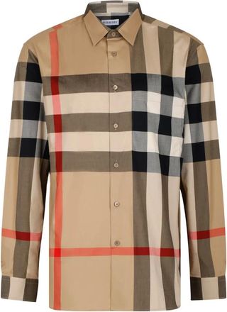 Burberry Homme, Chemises, Beige, Taille: M Checkered Shirt