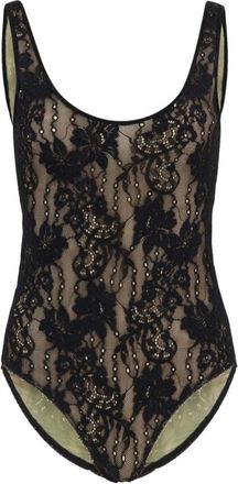 Zimmermann Femme, Tops, Noir, Taille: 38 FR Body Noir en Dentelle &agrave; Encolure Scoop
