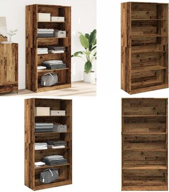 vidaXL Garde-robe vieux bois 100x50x200 cm bois dingénierie - Meuble De Rangement - Placard - Armoire - Dressing - Meuble Entrée - Home & Living
