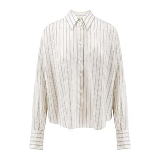 Brunello Cucinelli Seidenhemd - - Blouses & Shirts - Damen - Wei&szlig; - M