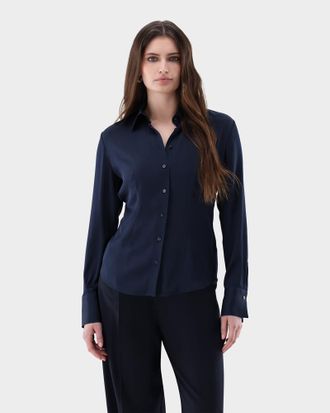 van Laack Hemdbluse aus Seide mit Stretch