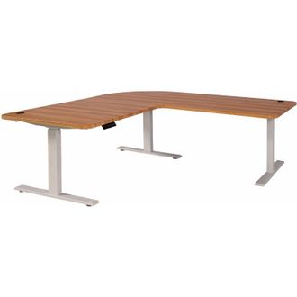 Hhg Tischplatte HHG-775 f&uuml;r Eck-Schreibtisch, Schreibtischplatte, 90&deg; MVG-zertifiziert eichefarben