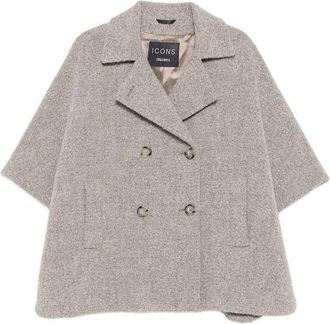 Cinzia Rocca Kurzer Mantel - Grau