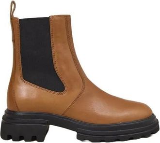 Hogan Stiefel - Brown Calfskin Ankle Boots - Gr. 36,5 (EU) - in Braun - f&uuml;r Damen