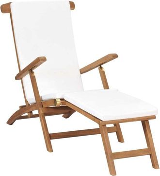 vidaXL Vidaxl - l&eacute;gant jardin en bois retlinable draio avec diff&eacute;rentes couleurs coussins couleur : cr&egrave;me