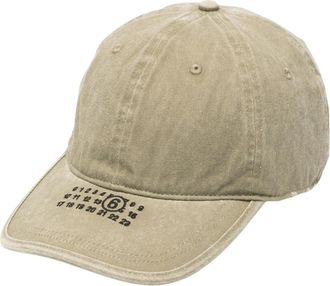Maison Margiela Logo-Stickerei Baseball Cap mit Used-Look - - Accessories - Herren - Beige - ONE SIZE