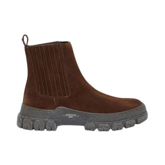 Max Mara Chelsea Stiefelette mit klassischen elastischen Eins&auml;tzen - - Shoes - Damen - Braun - 40 EU