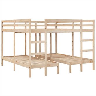 vidaXL Vidaxl - Lit superpos&eacute; triple 200x200/80x200 cm bois de pin massif