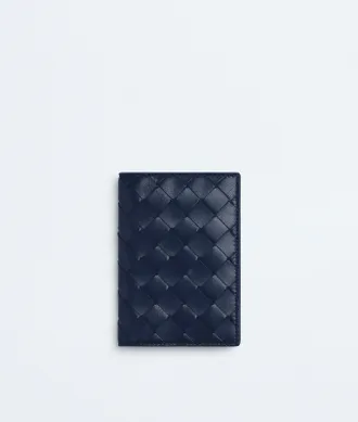 Bottega Veneta &Eacute;tui pour passeport Intrecciato - Bleu - Femme - Unisex
