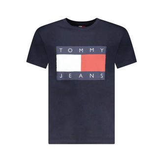 Tommy Hilfiger Homme, Tops, Bleu, Taille: XL T-Shirt en coton