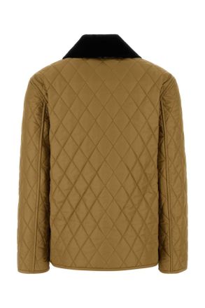 Burberry Womens Quilted Nylon Jacket Beige