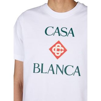 Casablanca T-shirt col rond &agrave; logo en coton