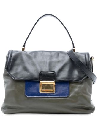 Miu Miu sac &agrave; main Vitello Soft Flap (2010-2025) - Marron