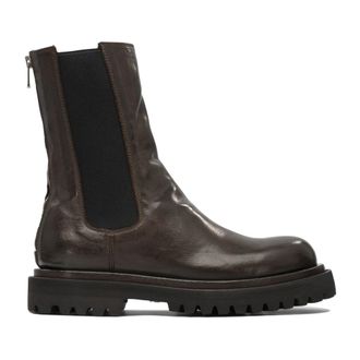 Officine Creative Braune Leder Stiefeletten Stilvolles Aussehen - - Shoes - Damen - Braun - 37 1/2 EU