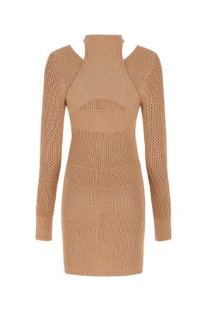 ADĀMO Andrea Adamo Womens Biscuit Mesh Mini Dress 0476 Abiti
