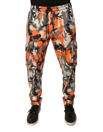Dolce & Gabbana Mens Camouflage Cotton-Polyester Cargo Pants Multicolor