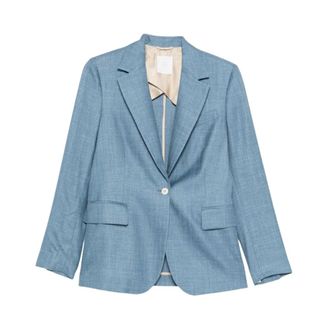 Eleventy Femme, Vestes, Bleu, Taille: 36 FR Blazer tasche abbottonate