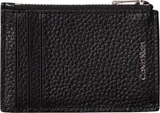 Calvin Klein Homme, Accessoires, Noir, Taille: ONE Size Porte-cartes zipp&eacute; avec logo estamp&eacute;