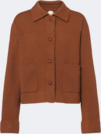 Jardin Des Orangers Veste en laine et cachemire &agrave; franges