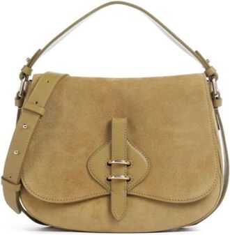 Coccinelle Femme, Sacs, Vert, Taille: ONE Size Sac bandouli&egrave;re en daim