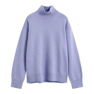 GANT Superfine Lambswool Mockneck - - Knitwear - Damen - Lila - L