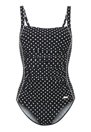 Lascana Damen Badeanzug P&uuml;nktchendesign, Verstellbare Tr&auml;ger, Softcups