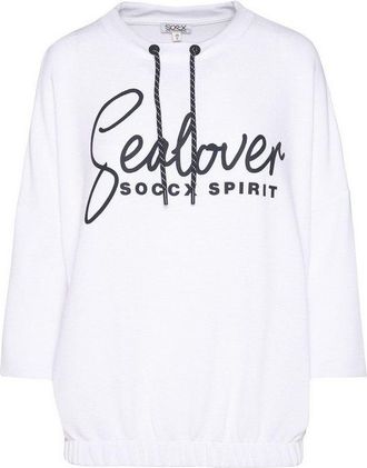 soccx Sweater mit Gummizug im Saum