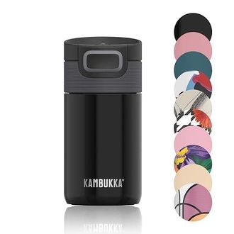 Kambukka Thermobecher 300ml - Kaffeebecher to go aus Edelstahl - Auslaufsicher & dicht - Isolierbecher, Travel & Coffee mug - hält 5h heiß/ 11h kalt - Modell E