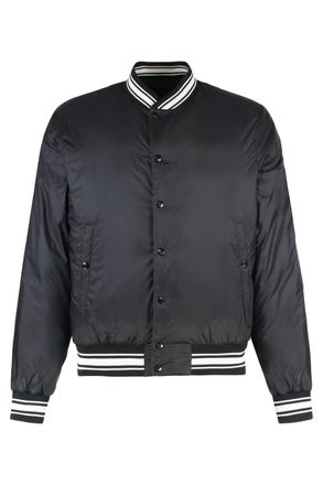 Moncler Mens Bouchet Bomber Down Jacket Black Polyamide