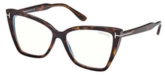 Tom Ford Lunettes de Vue FT 5844-B BLUE BLOCK DARK HAVANA 55/15/140 femme