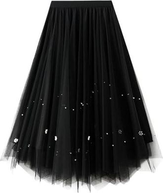 Generic Jupe Halloween Femme - Jupe Mi-Longue Élégante pour Femme Modèle Trapèze Taille Haute Tenue de Fête Vacances Design Plissé Sophistiqué