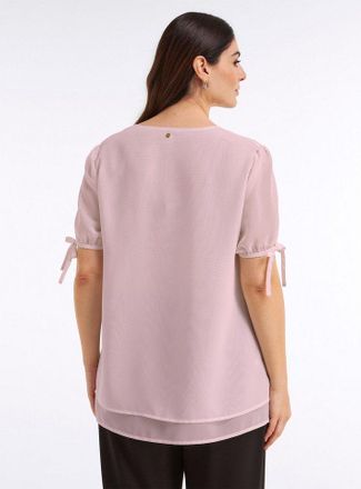 Sheego Klassische Bluse Tunika Kurzarm