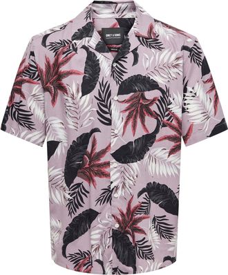 Only & Sons Herren ONSWAYNE Life AOP SS Viscose Shirt NOOS Hemd, Nirvana, S