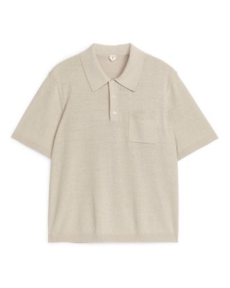 Arket Kurz&auml;rmliges Polohemd -Beige