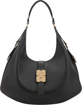 Ganni Femme, Sacs, Noir, Taille: ONE Size Kat Grand Sac Bandouli&egrave;re