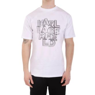 Karl Lagerfeld Crewneck T-Shirt - - Tops - Herren - Wei&szlig; - L